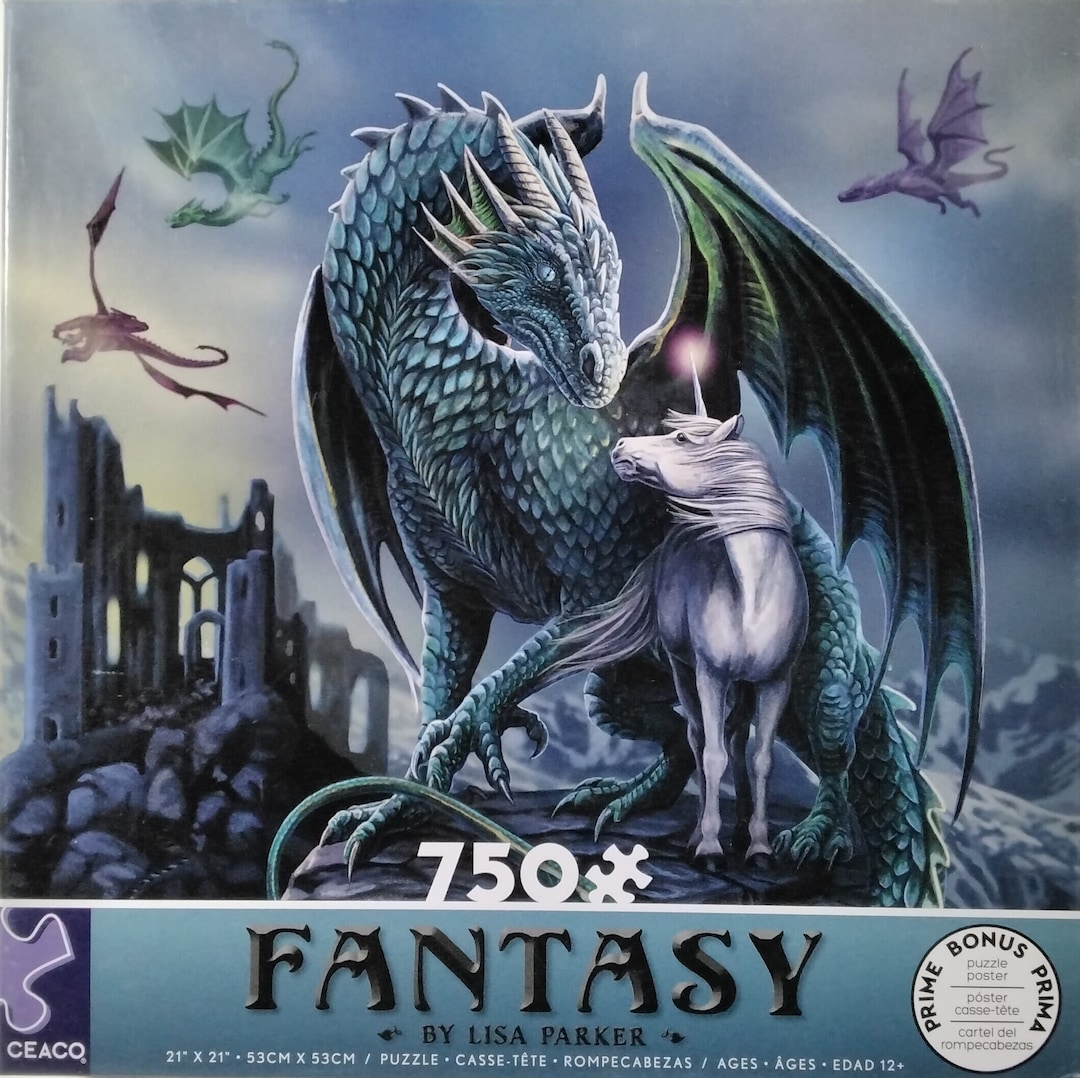 The Protector of Magick Dragon Unicorn Fantasy Lisa Parker 750 Pc ...