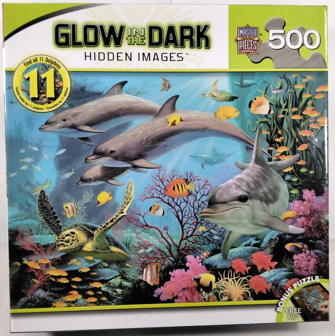 Sea Serenity Glow in the Dark Hidden Images Steve Read Jigsaw Puzzle 500 Pc 21 X 15 Masterpieces ...