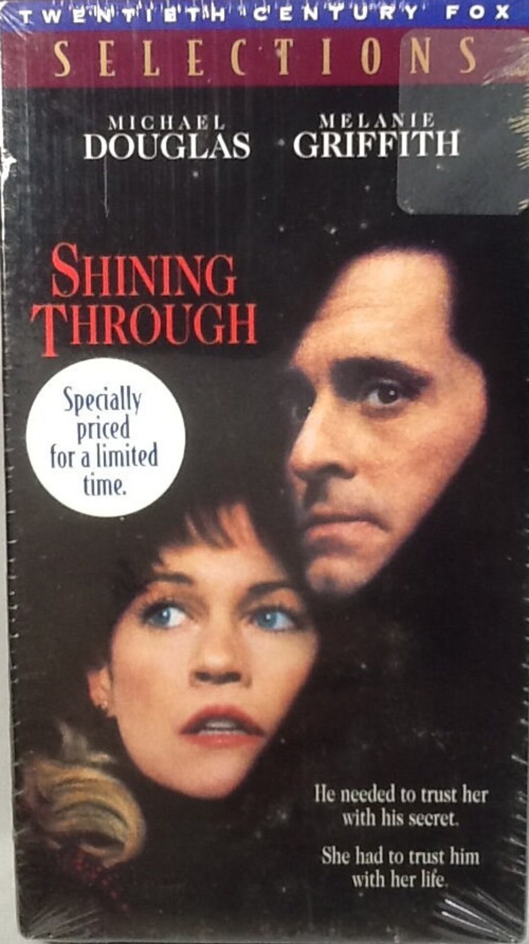FACTORY SEALED Shining Through VHS Michael Douglas Melanie Griffith ...