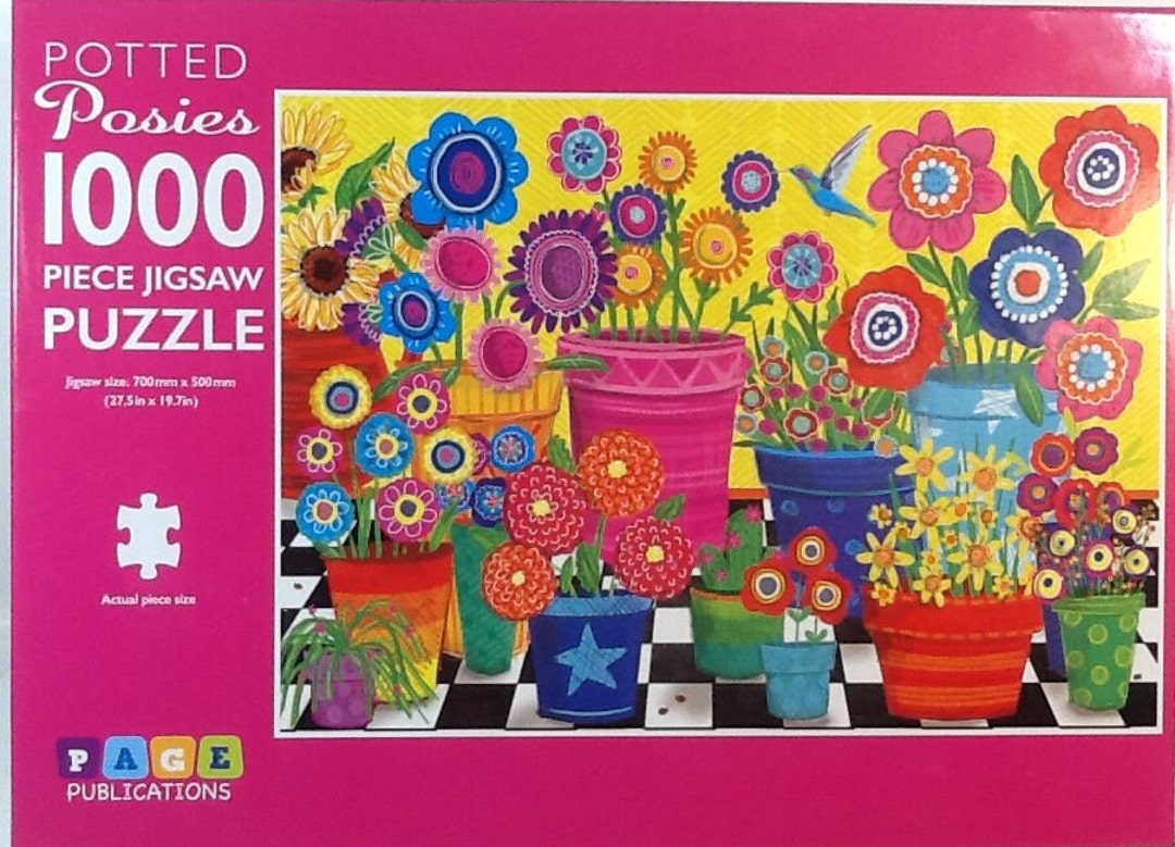 Potted Posies 1000 Jigsaw Puzzle 27.5 X 19.7 Page - Etsy
