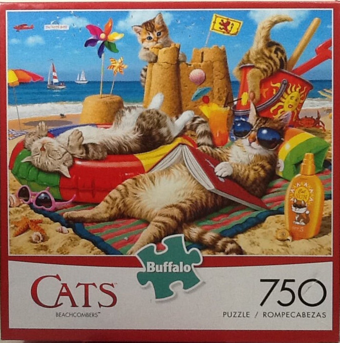 Beachcombers Cats Steve Read 750 Pc Jigsaw Puzzle 24 X 18 Buffalo Games ...