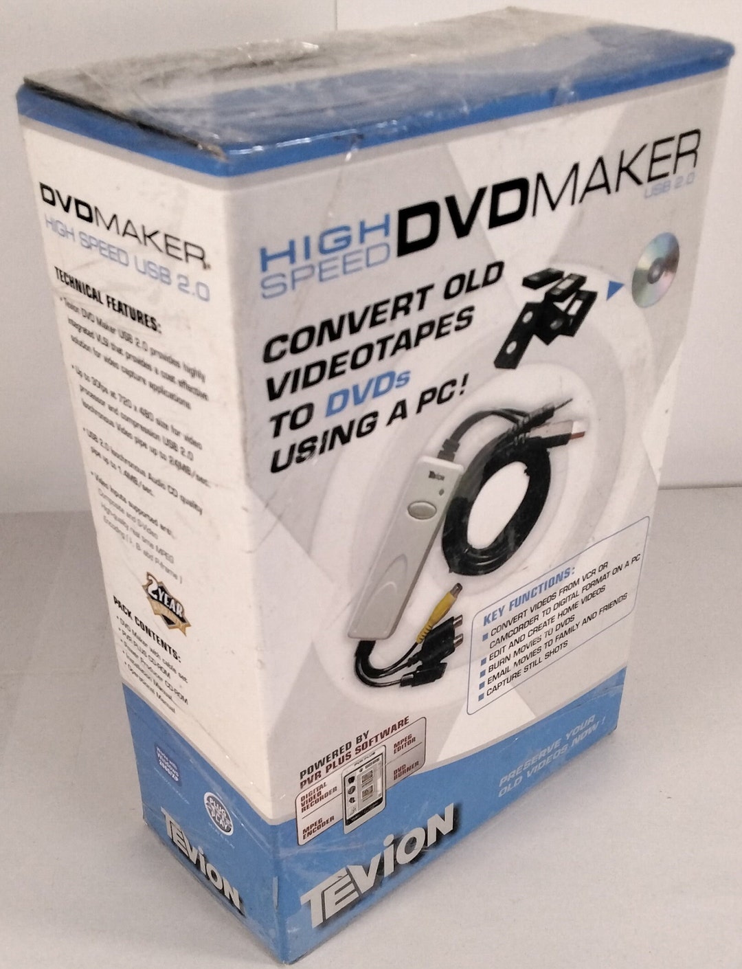New in Box High Speed DVD Maker USB 2.0 Tevion 8738 Convert Old ...
