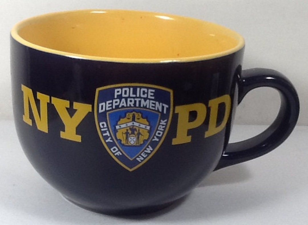 New York Police Department Large Mug NYPD 4 H 5 W City of New York Blue ...