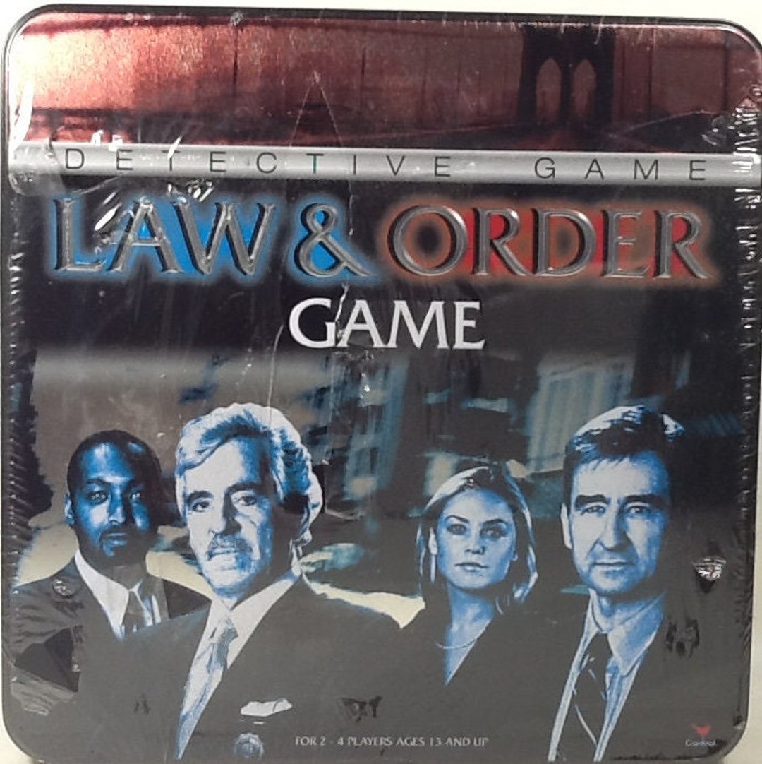FACTORY SEALED Law& Order Detective Game Tin Metal Case Cardinal 8517 ...