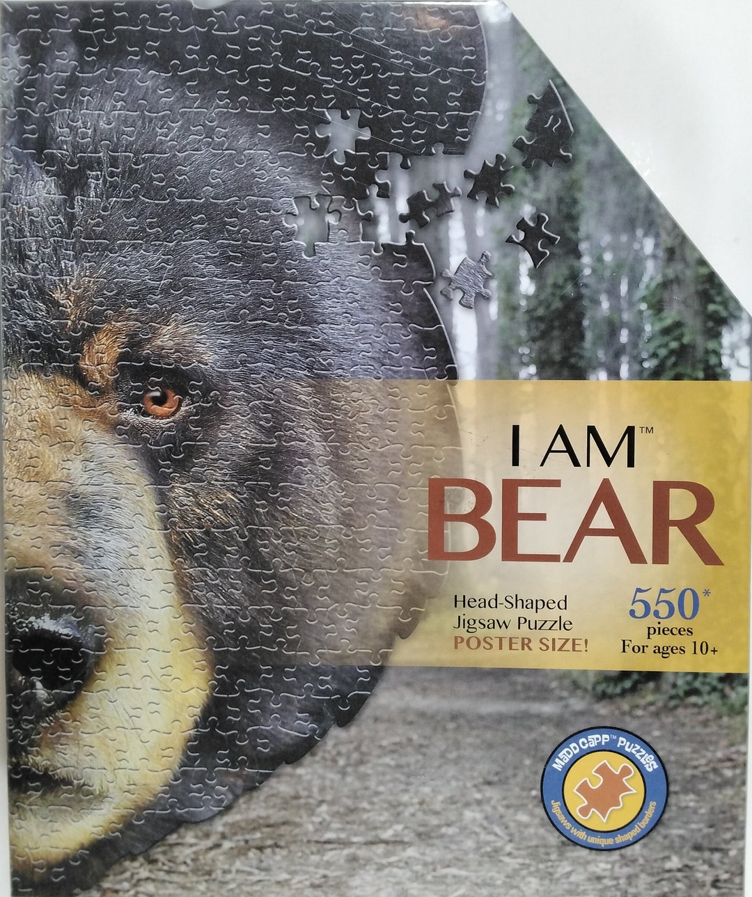 I Am Bear Unique Head-shaped Puzzle 550 Pc 27 X 27 Madd Capp Puzzles - Etsy