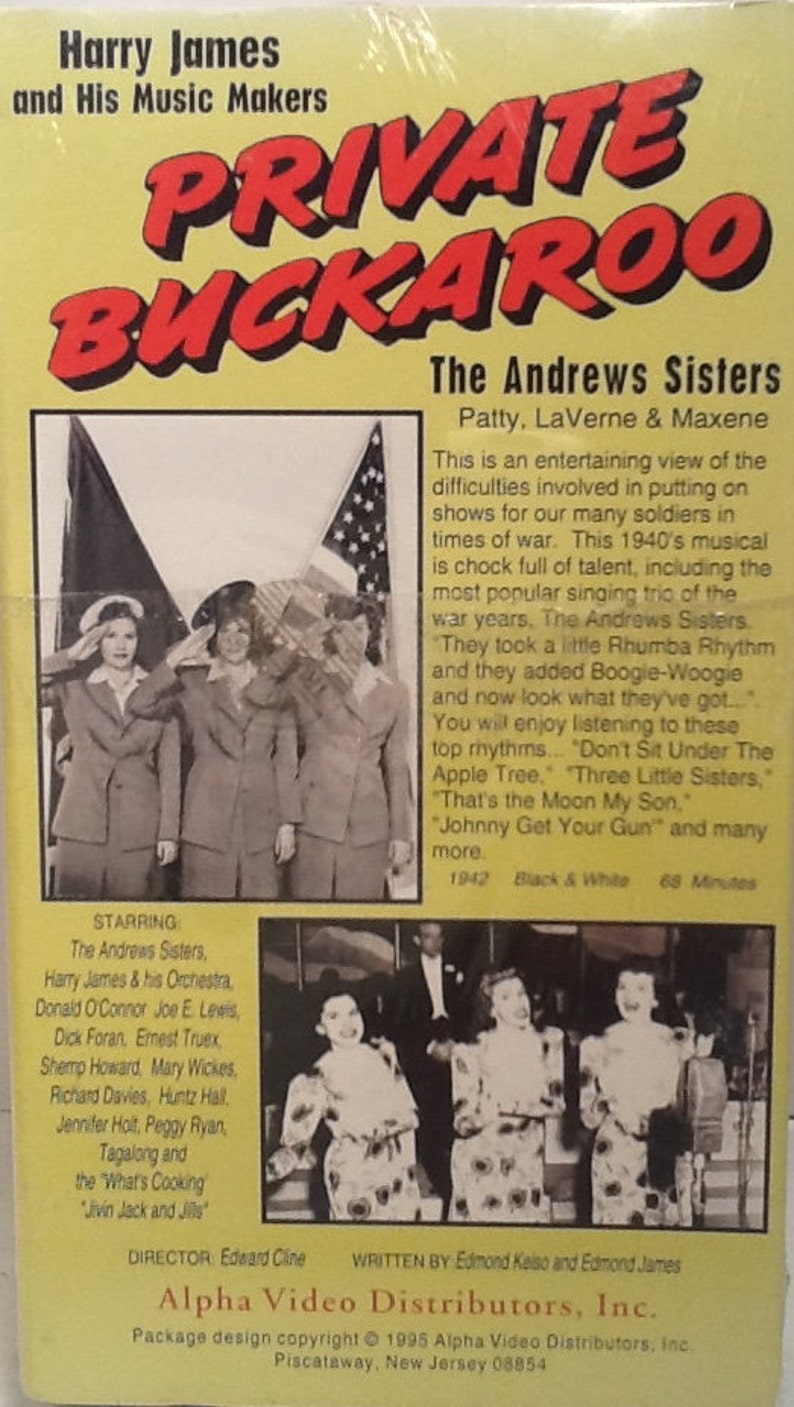 FACTORY SEALED Private Buckaroo VHS Harry James and His Music | Etsy