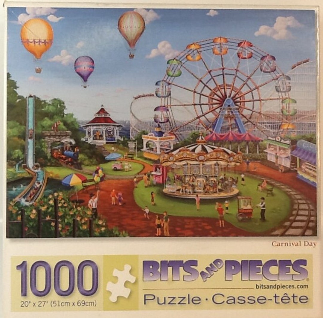 Carnival Day Ferris Wheel Carousel Log Ride Joelle Mcintyre 1000 Pc ...