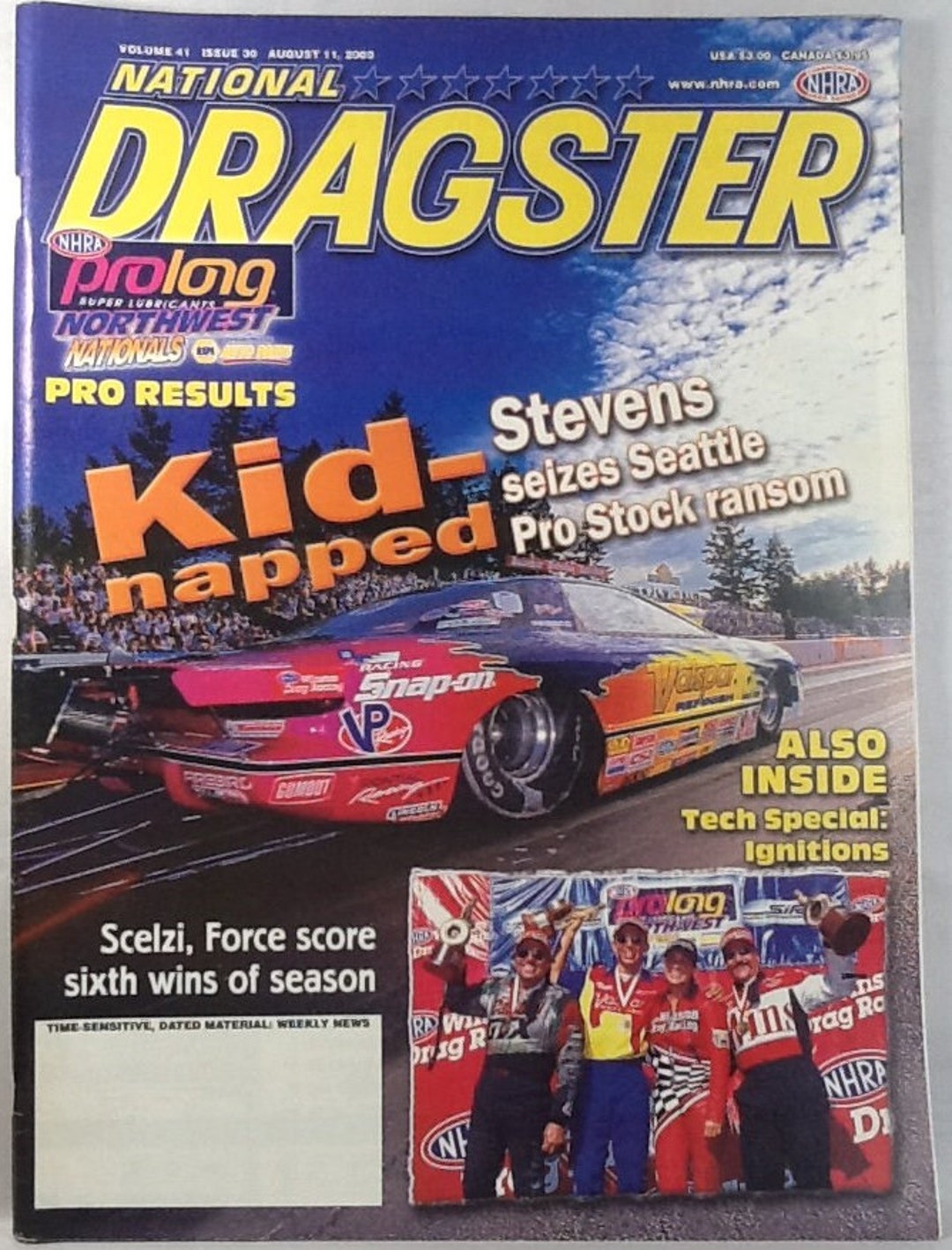 VINTAGE August 11, 2000 National Dragster Magazine - Etsy