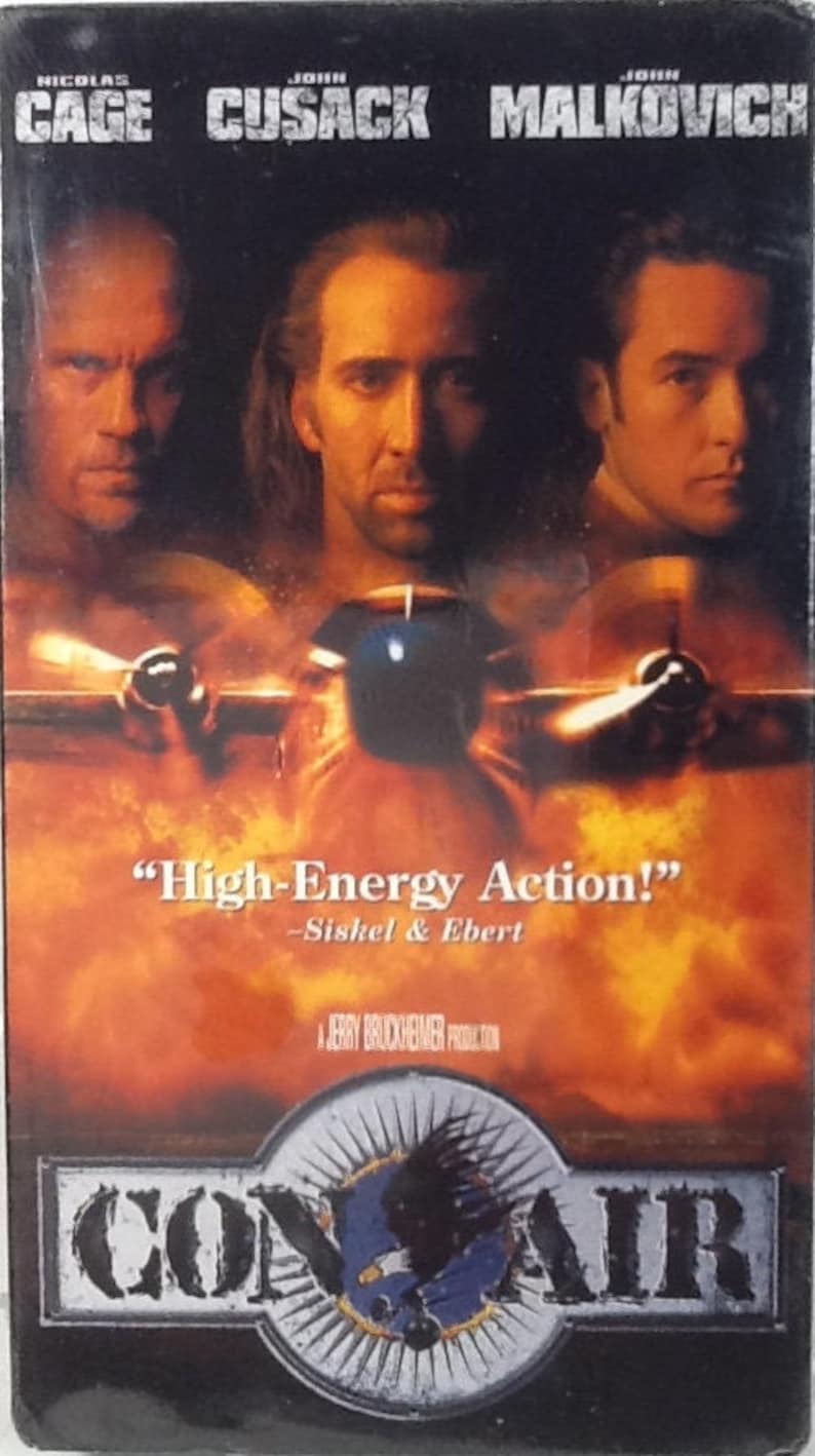 FACTORY SEALED Con Air VHS Nicolas Cage John Malkovich John Cusack ...