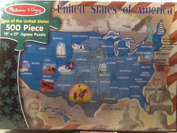 FACTORY SEALED Map of the United States of America 500 Pc - Etsy