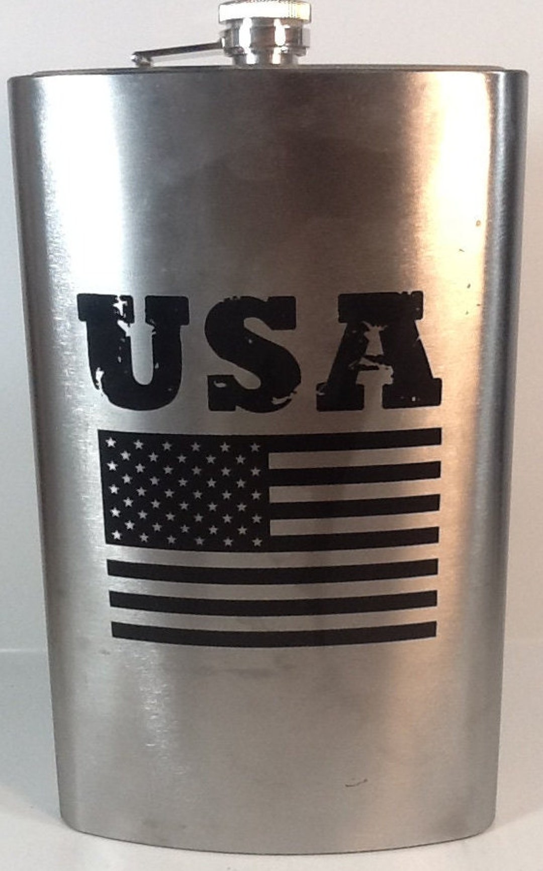 Giant 64 Ounce Stainless Steel USA Flag Flask 11 Height - Etsy