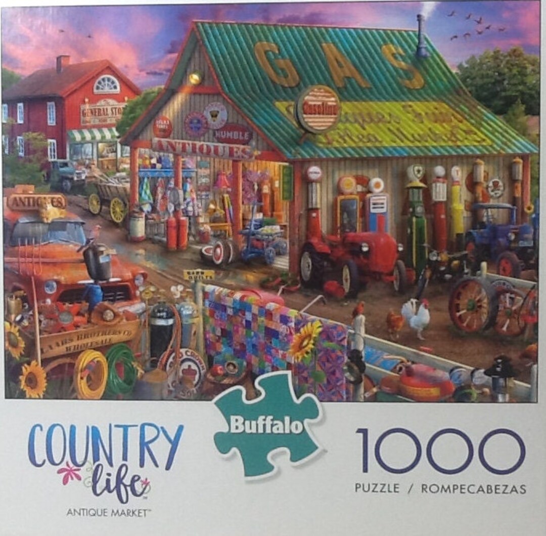 Antique Market EDUARD Jigsaw Puzzle 1000 Pc 26.75 X 19.75 Buffalo Games ...