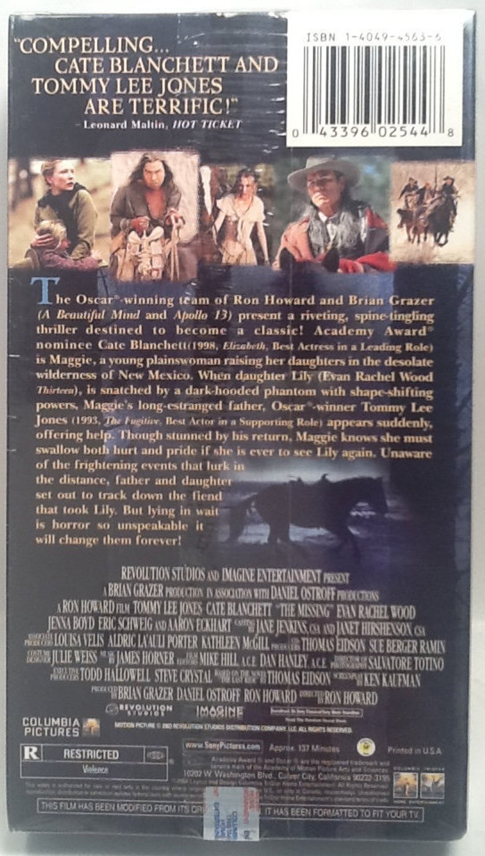 FACTORY SEALED the Missing VHS Tommy Lee Jones Cate Blanchett | Etsy