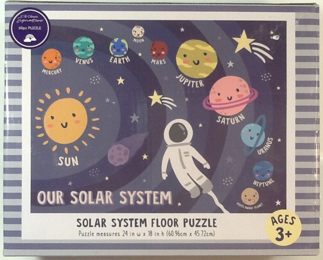 Our Solar System Floor Mercury Venus Earth Moon Mars Jupiter - Etsy
