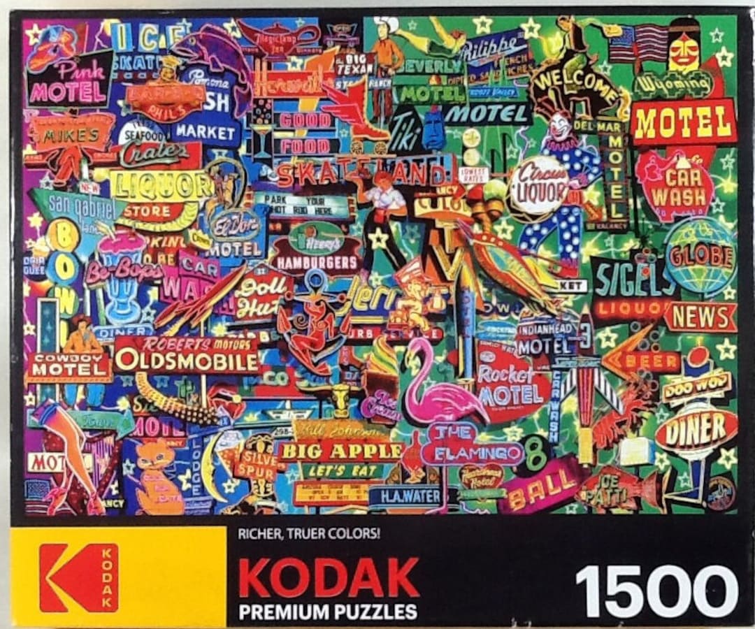 Neon Retro Signs Garry Walton 1500 Pc Jigsaw Puzzle 33 X 23 Cra-z-art ...