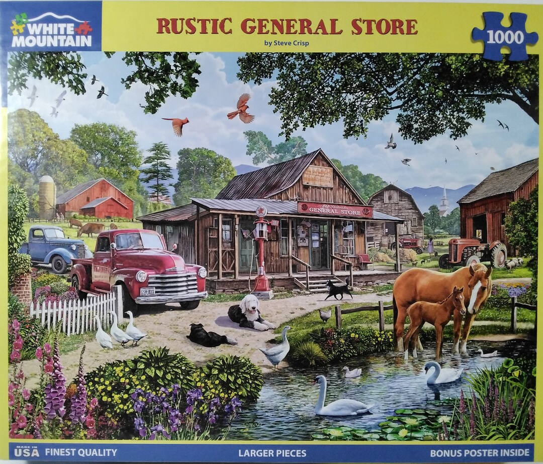Rustic General Store Steve Crisp 1000 Pc 24 X 30 Jigsaw Puzzle White Mountain 1783 - Etsy