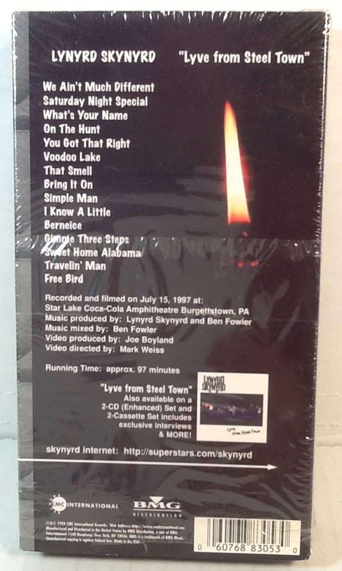 Lyve From Steel Town VHS Lynyrd Skynyrd Burgettstown - Etsy