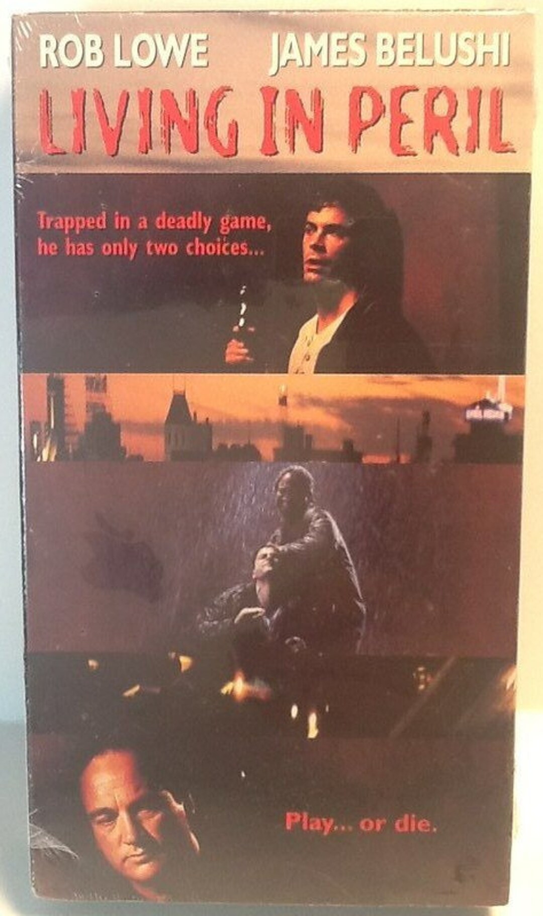 FACTORY SEALED Living in Peril VHS Rob Lowe James Belushi - Etsy