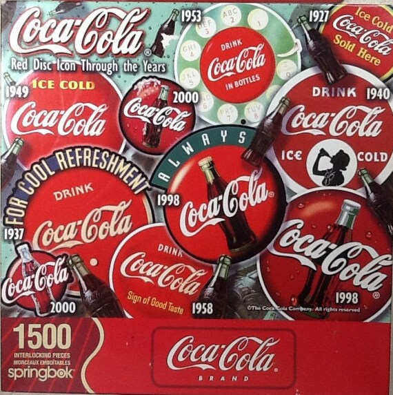 Coca-cola Brand Red Disc Icon Through the Years Jigsaw Puzzle - Etsy