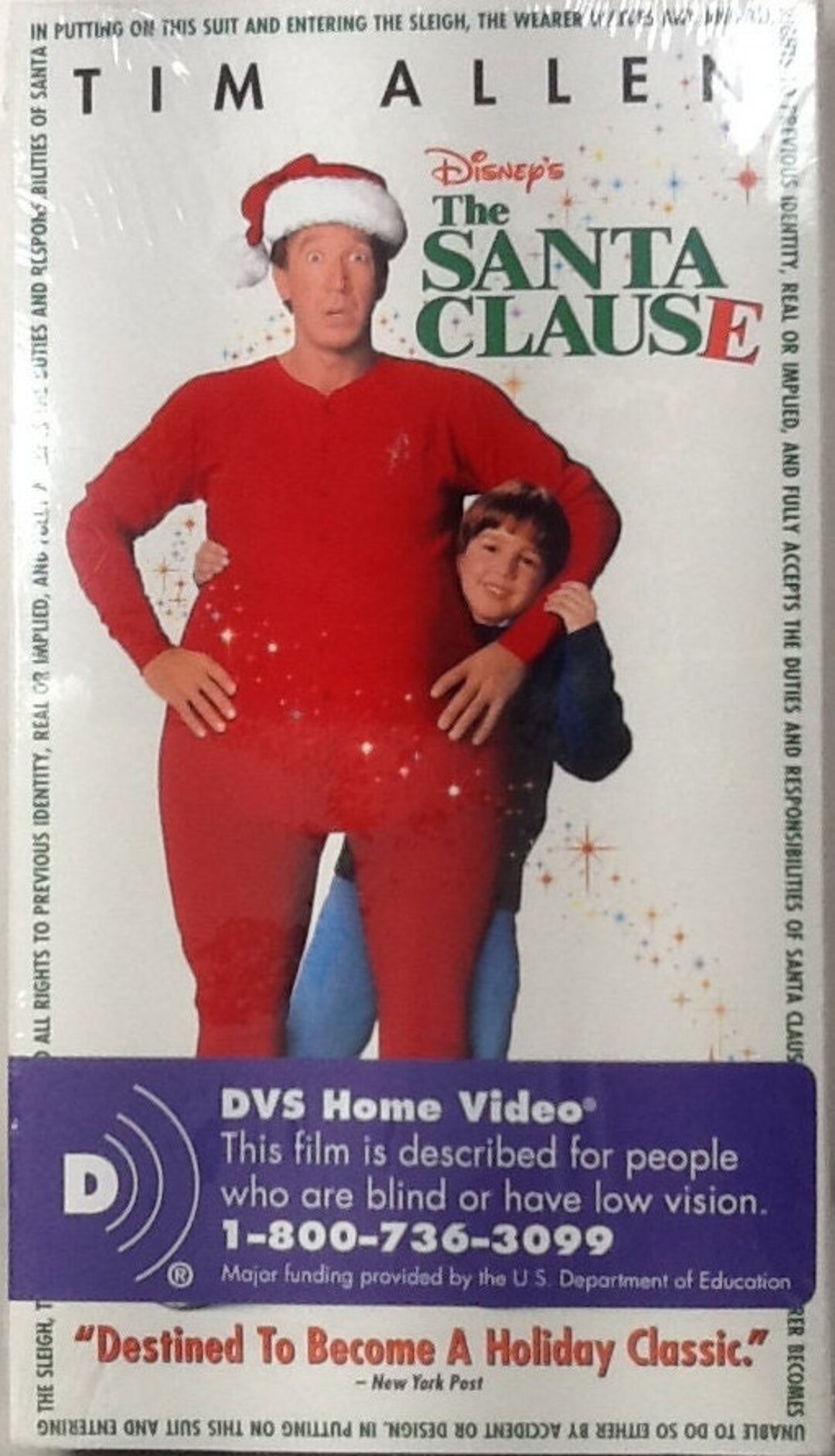 Vintage 1993 Factory Sealed DVS Home Video Blind / Low Vision the Santa Clause VHS Tim Allen ...