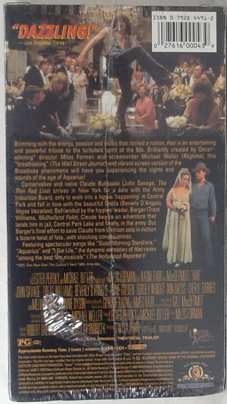 Vintage New SEALED Hair VHS Tret Williams John Savage Beverly - Etsy