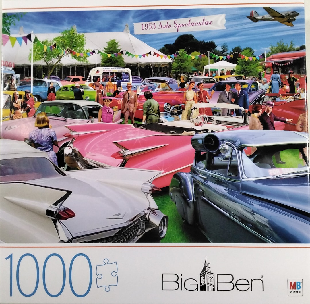 Car Show 1953 Auto Spectacular Jeremy Pyke 1000 Pc 27 X 20 Jigsaw ...