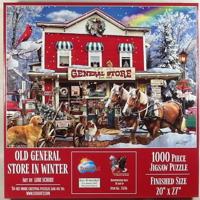 Old General Store in Winter Lori Schory 1000 Pc Jigsaw Puzzle 20 X 27 ...