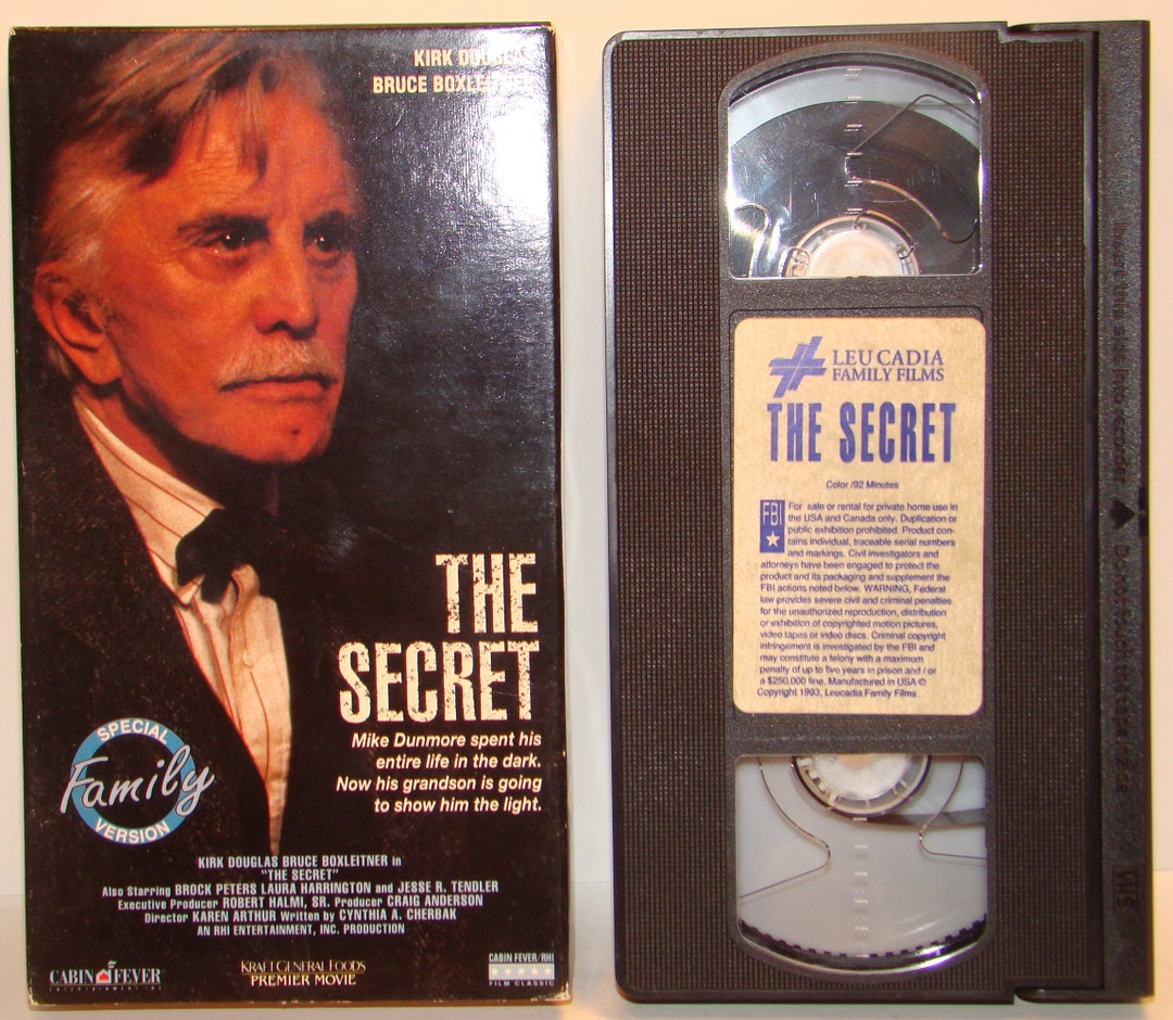 The Secret VHS Kirk Douglas Bruce Boxleitner Brock Peters Laura ...