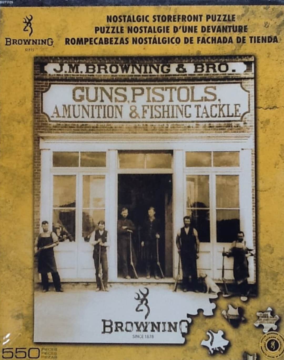 Nostalgic Storefront J.M. Browning & Bro. Guns Pistols Ammunition ...