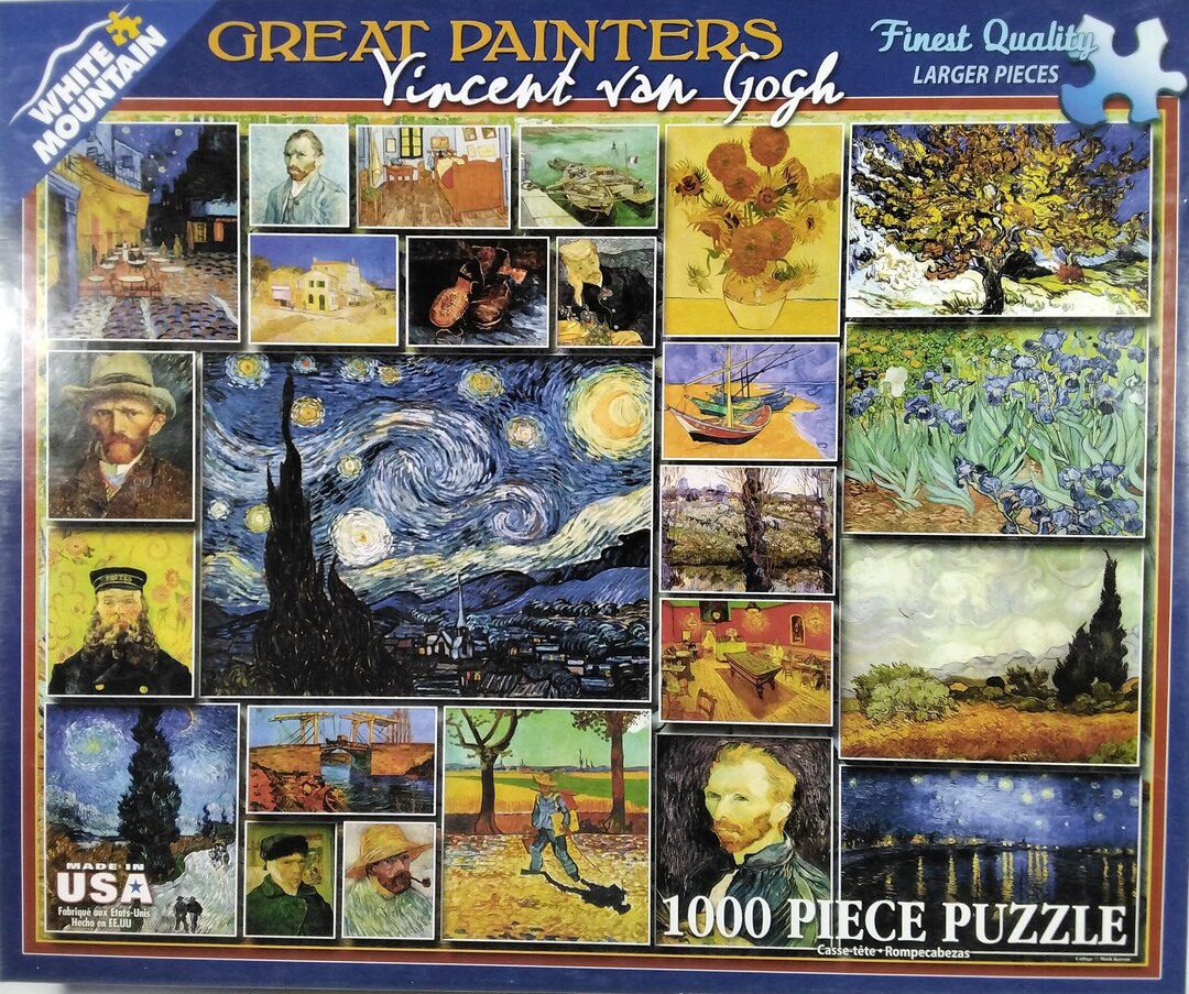 Great Painters Vincent Van Gogh Mark Karvon 1000 Pc Jigsaw Puzzle 24 X ...
