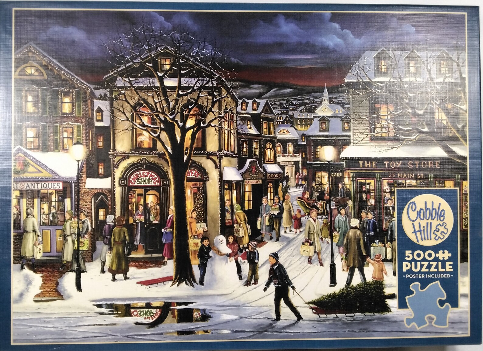 Tis the Season H Hargrove 500 Pc Jigsaw Puzzle 26.625 X 19.25 Cobble ...