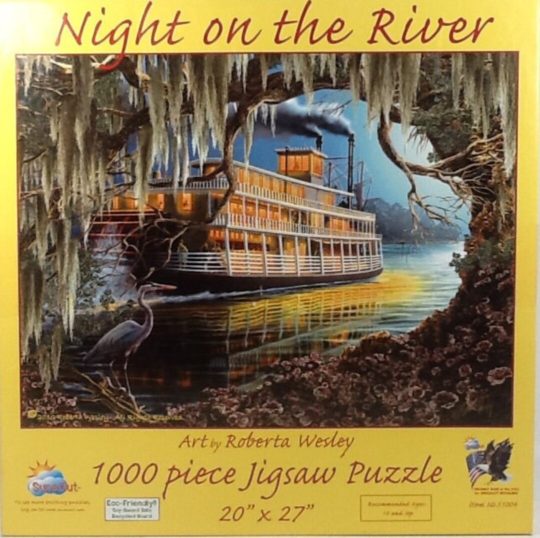Night on the River Roberta Wesley 1000 Pc Jigsaw Puzzle 20 X 27 Sunsout ...