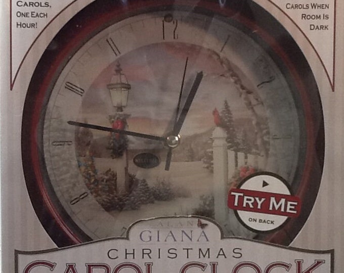 NEW in Package Alan Giana Holiday Welcome Christmas Carol Clock Plays ...