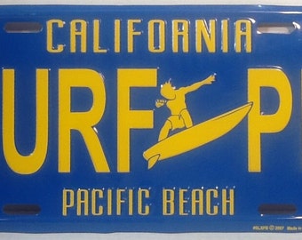 Surfer License Plate - Etsy