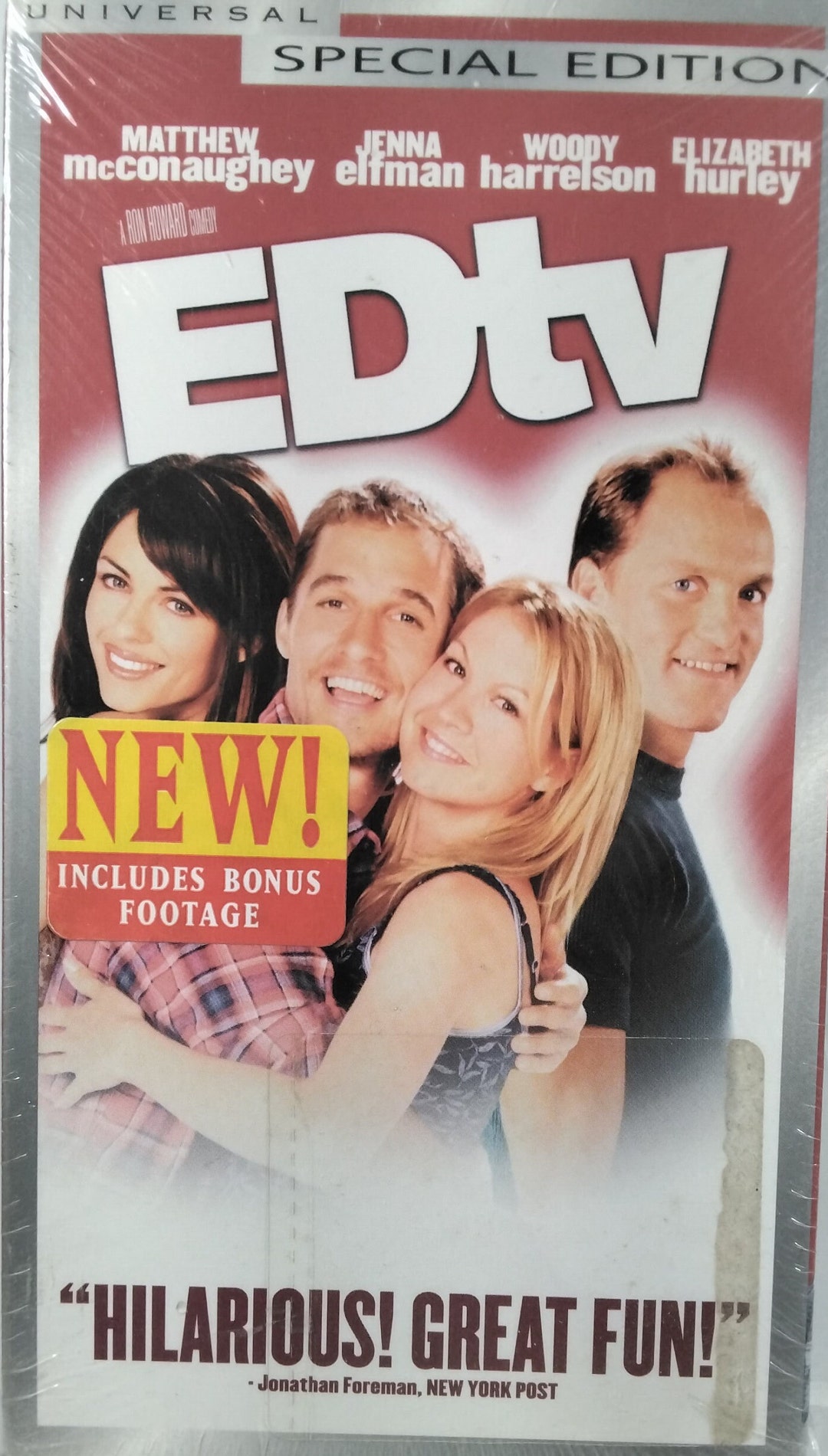 Factory Sealed Edtv VHS Woody Harrelson Matthew Mcconaughey Elizabeth Hurley Jenna Elfman ...