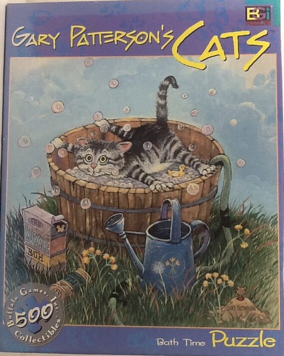 Vintage Gary Patterson Bath Time Gary Patterson's Cats - Etsy