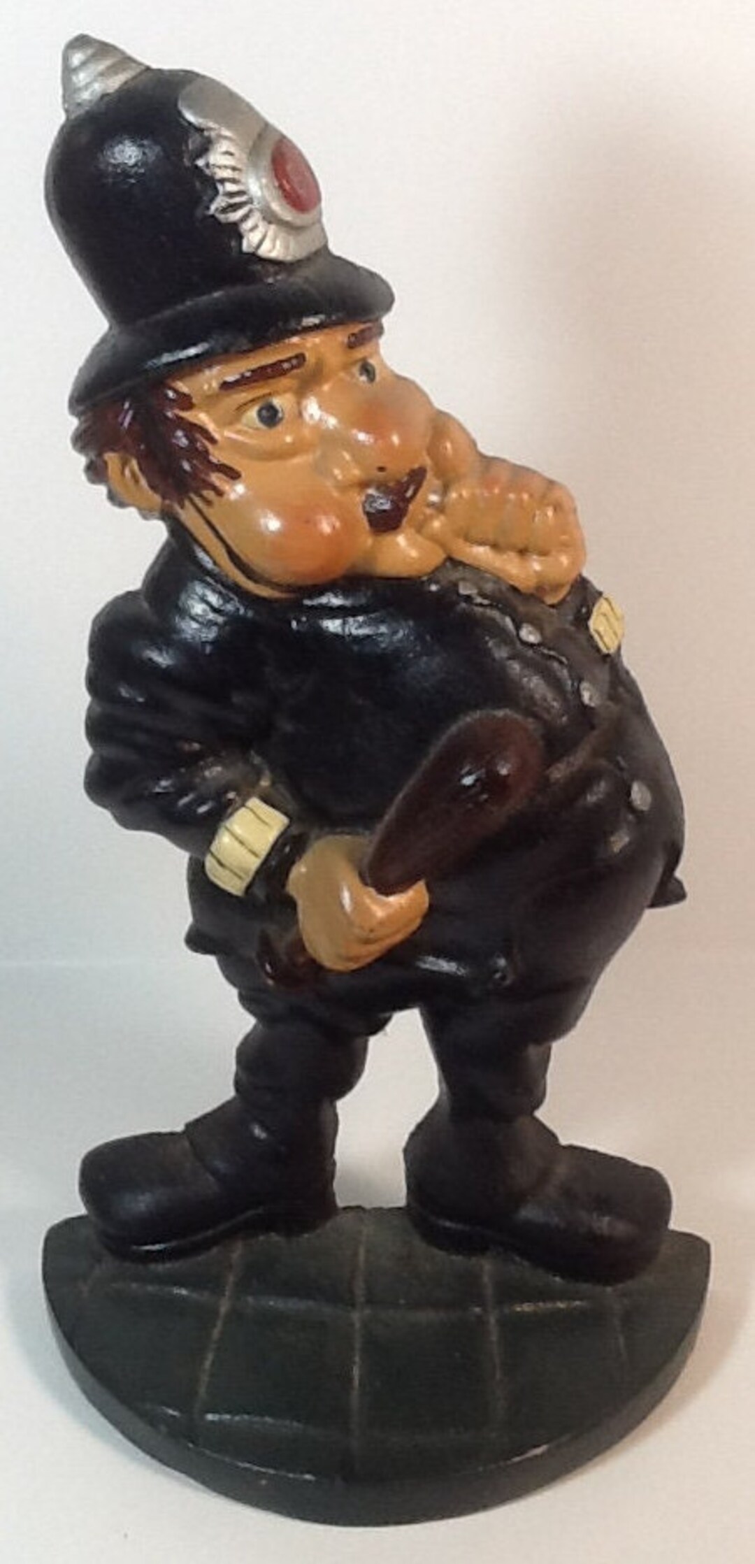 Vintage Cast Iron Chubby Keystone Cop 12 H - Etsy