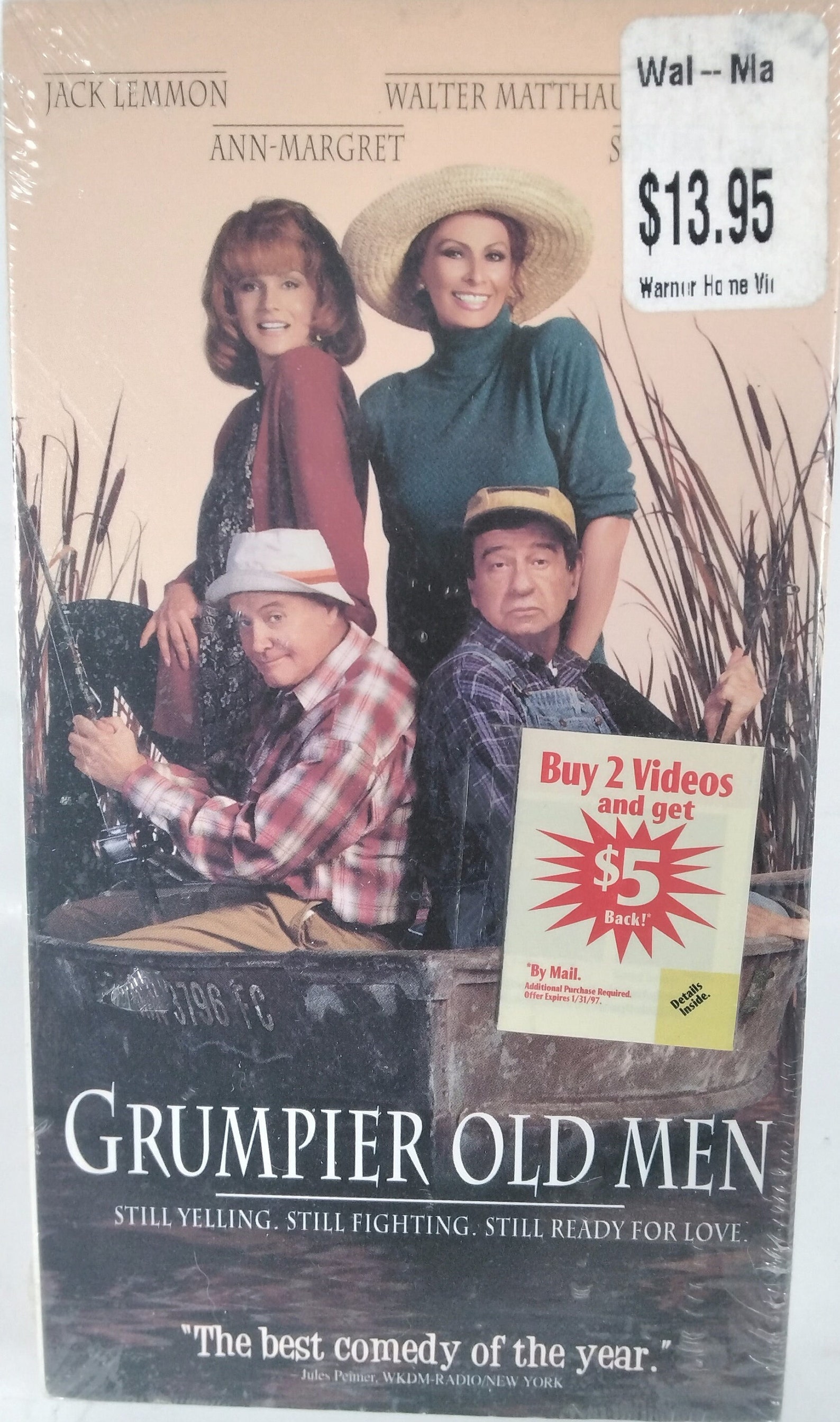 Factory Sealed Grumpier Old Men VHS Jack Lemmon Walter Matthau - Etsy