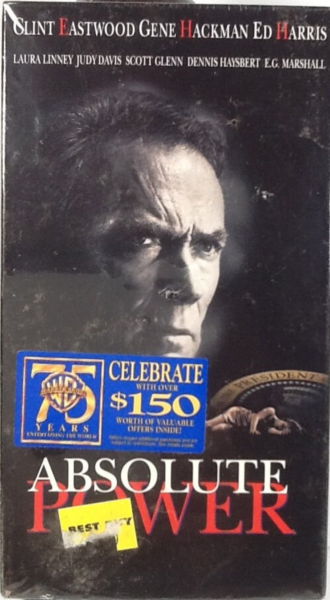 Factory Sealed Absolute Power VHS Clint Eastwood Gene Hackman Ed Harris ...