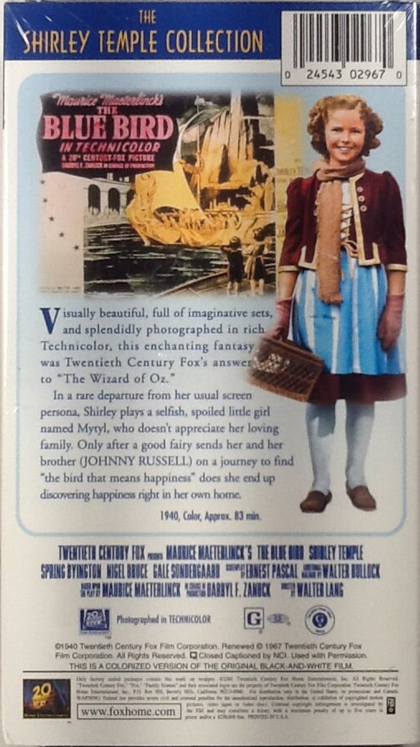 Vintage FACTORY SEALED the Blue Bird W/fox Watermark VHS - Etsy