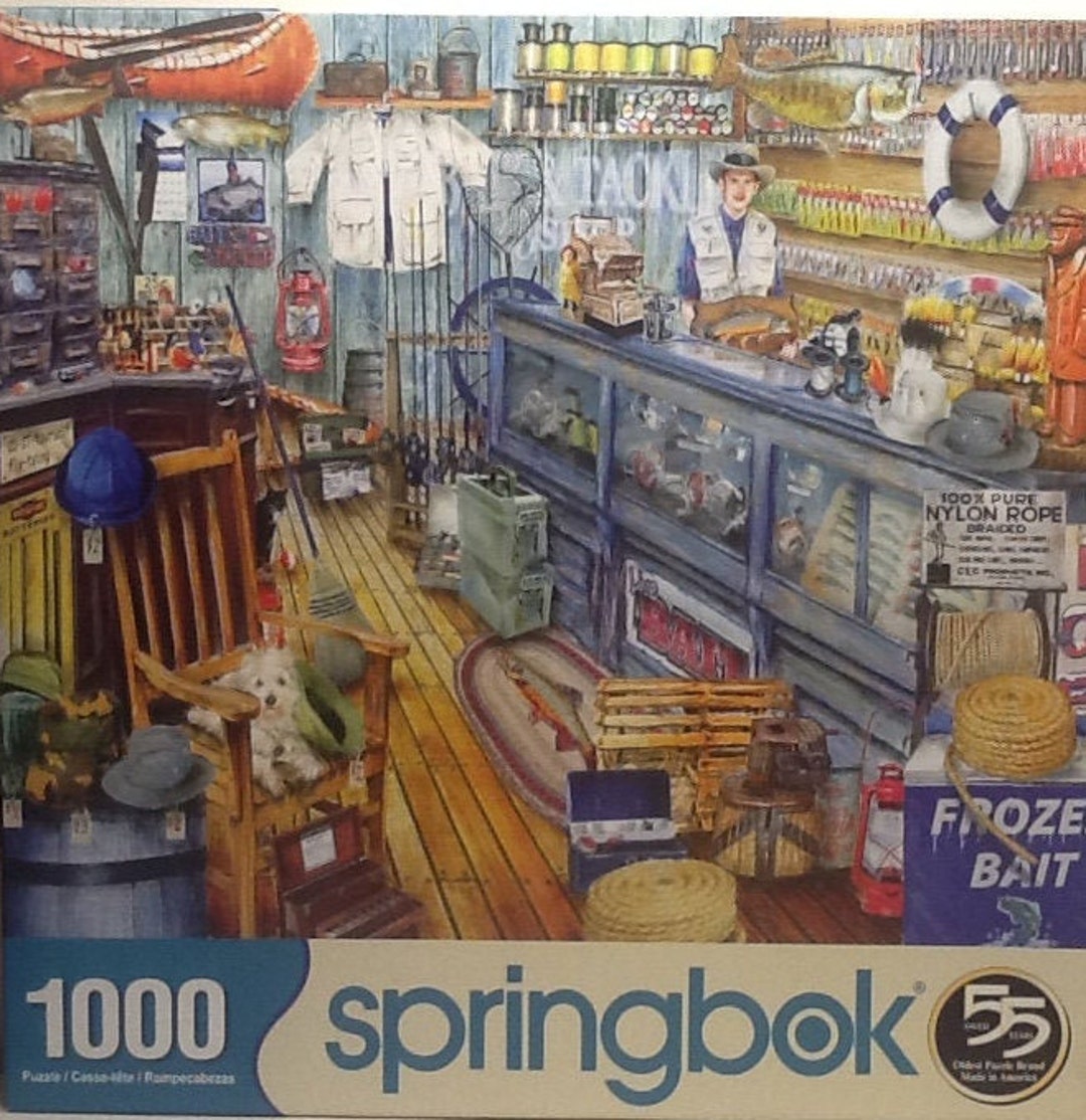 The Bait Shop Tackle Edward Wargo 1000 pc Jigsaw Puzzle 24 X 30 ...