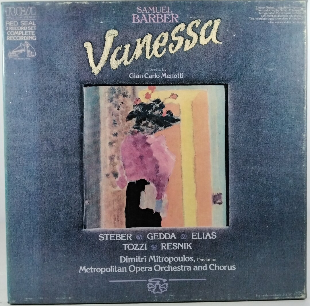 Samuel Barber Vanessa Gian Carlo Menotti Steber Gedda Elias Tozzi ...