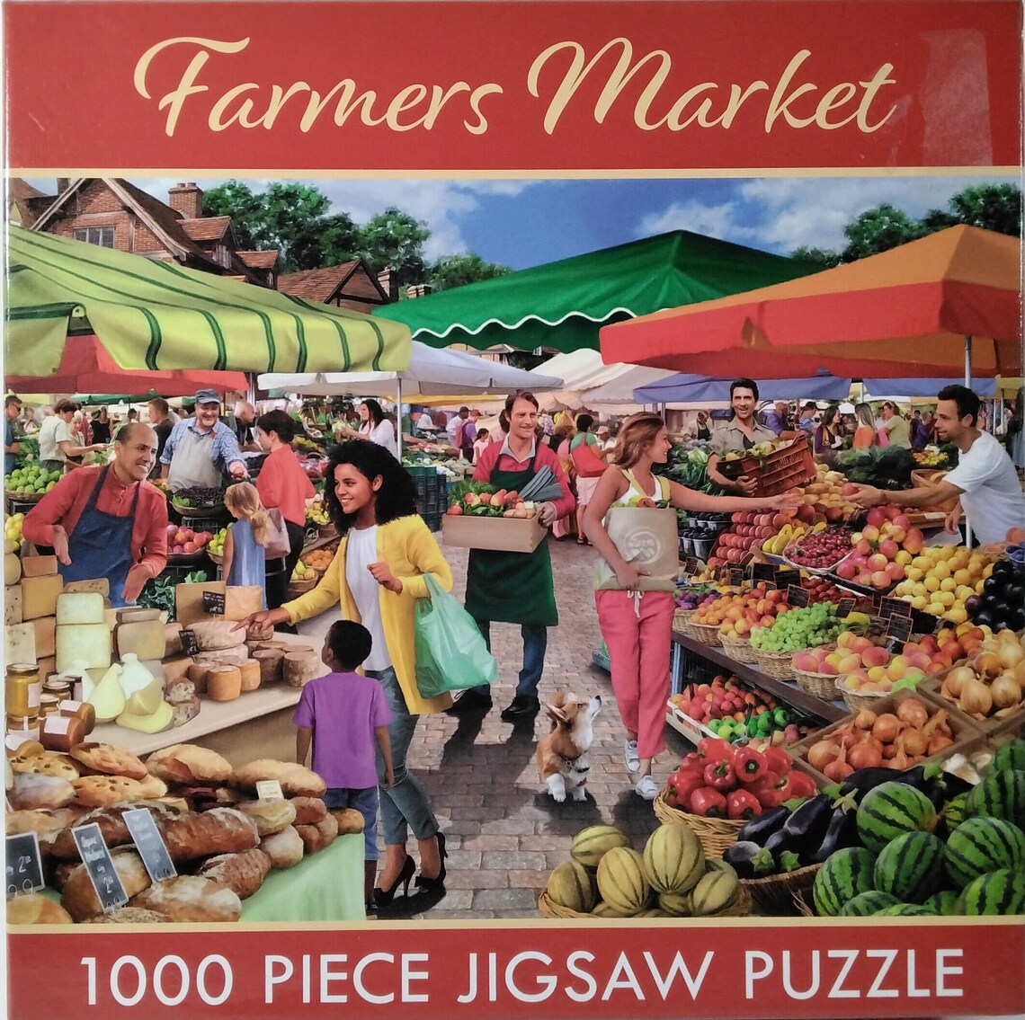 Farmers Market 1000 Pc 26-3/4 X 19-1/4 Jigsaw Puzzle Gifted Stationary ...