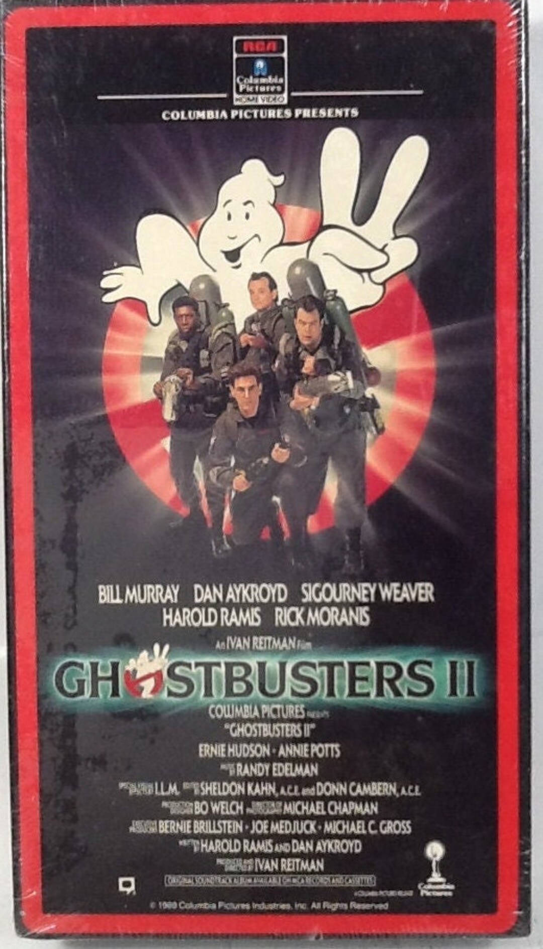 First Print Sealed Ghostbusters II VHS Bill Murray Dan Aykroyd Harold ...