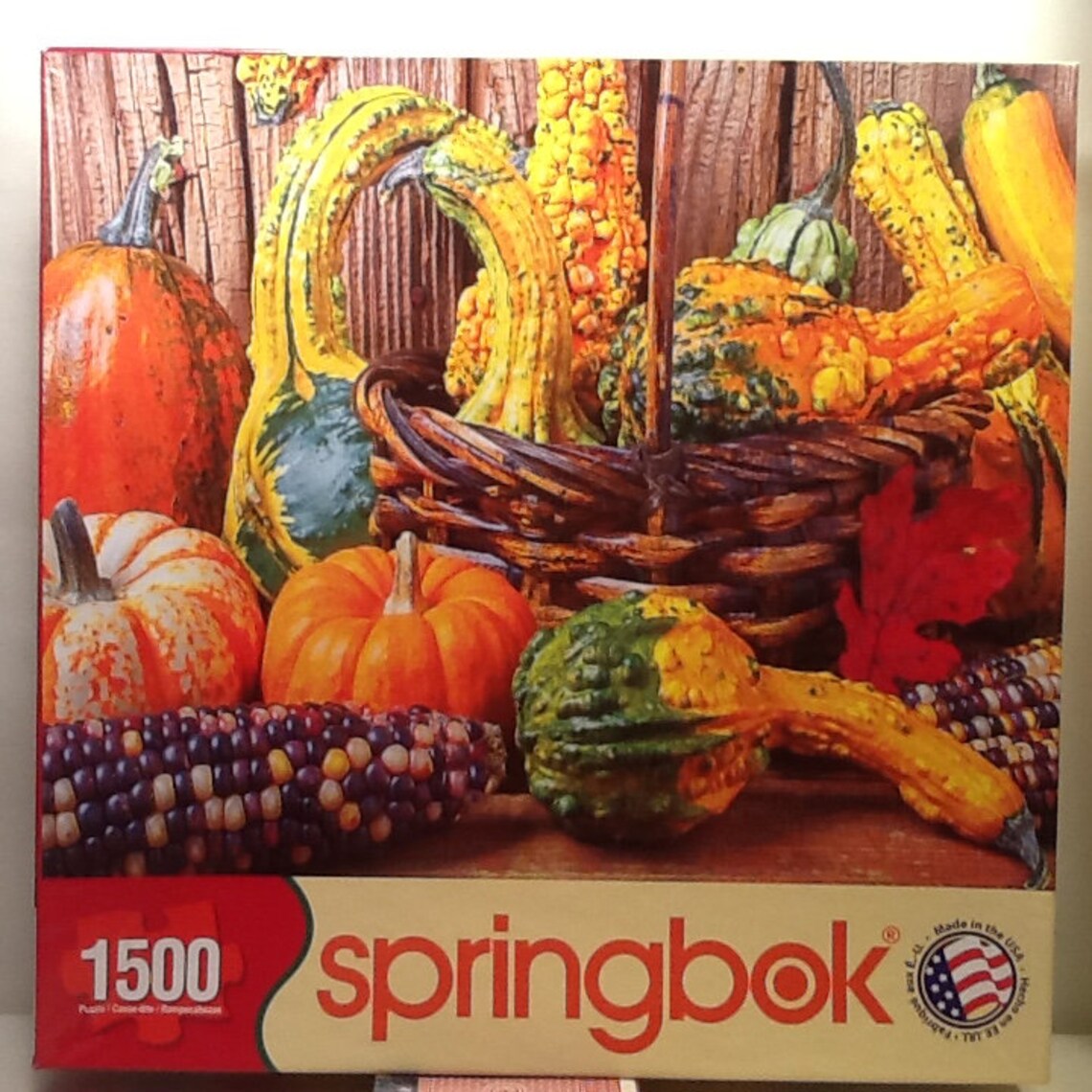 Harvest Colors Pumpkins Corn Gary Gay 1500 Pc Jigsaw Puzzle 28.75 X 36 ...