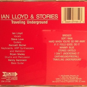 Ian Lloyd & Stories CD Traveling Underground One Way Records OW27735 - Etsy