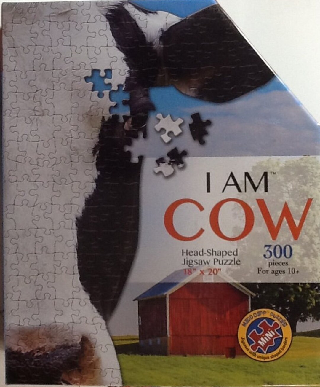 I Am Cow Unique Head Shaped Jigsaw Puzzle 300 Pc 18 X 20 Madd Capp - Etsy