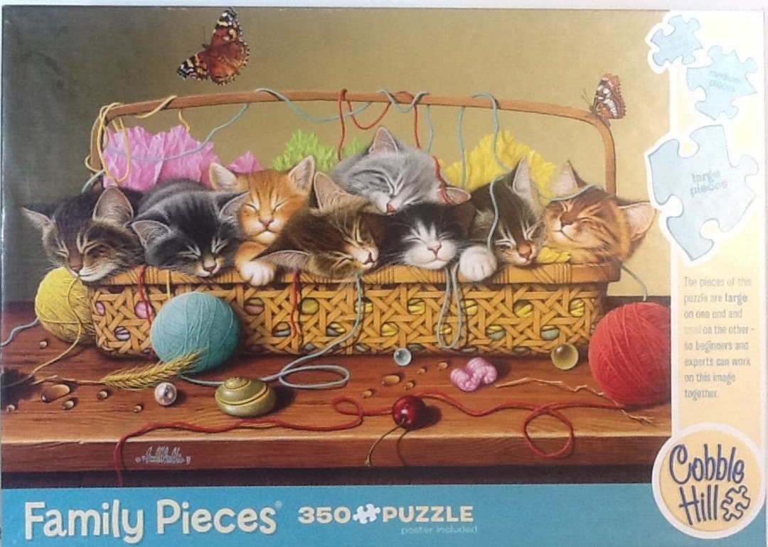 Basket Case Braldt Bralds Kittens Sleeping in A Basket 350 Jigsaw ...