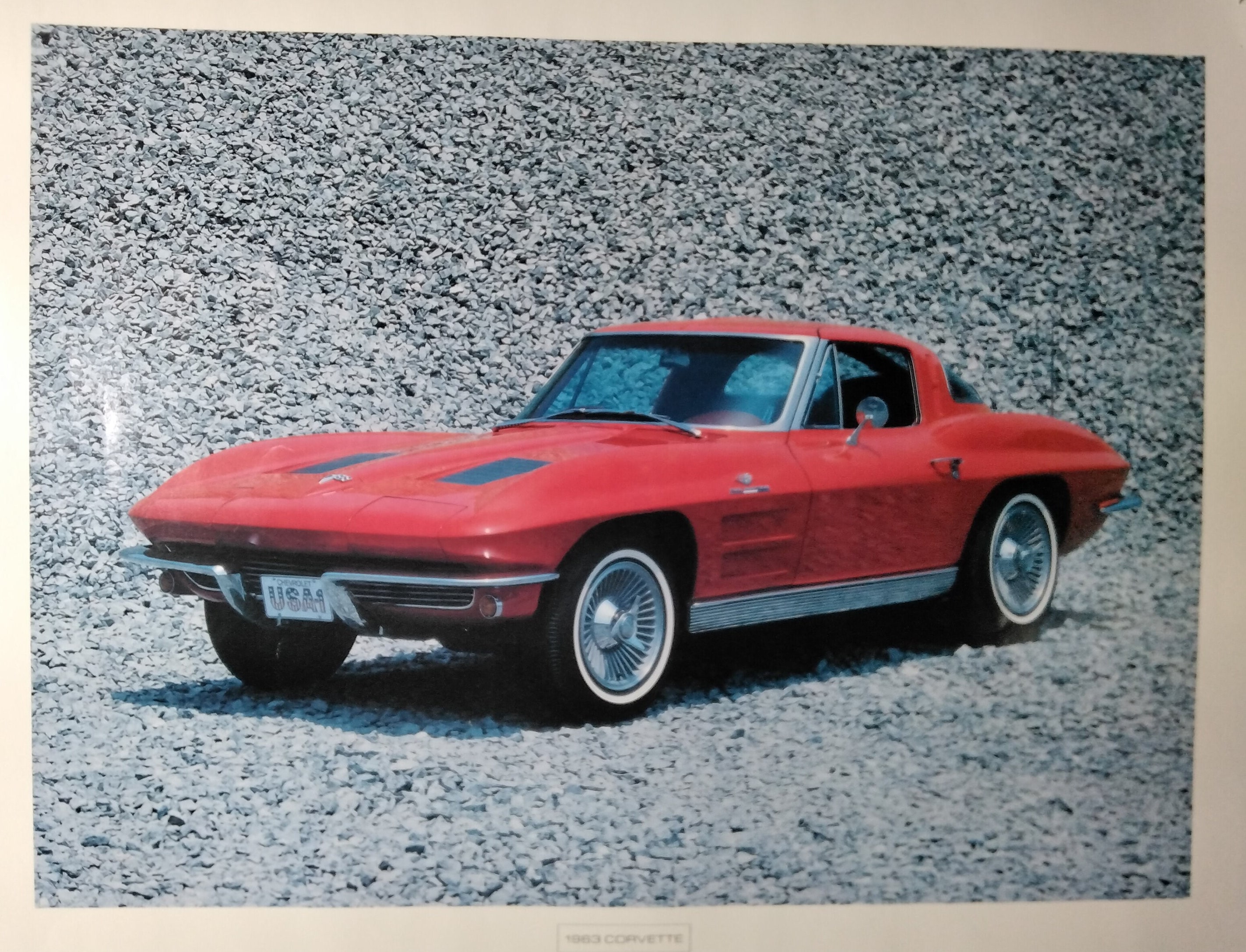 1963 CORVETTE Art Print Poster 16 X 20 Power Graphics Corp 1978 Stock ...
