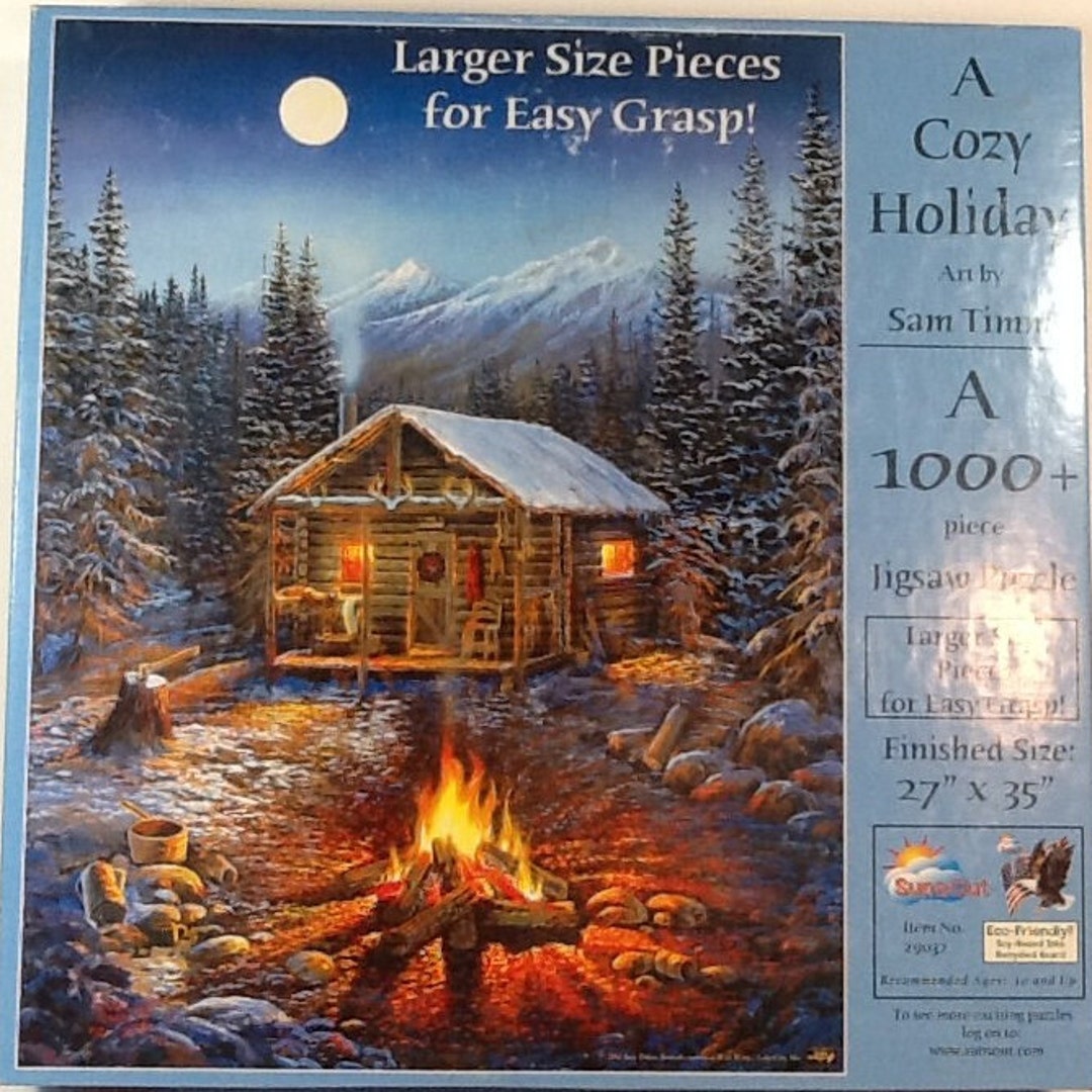 A Cozy Holiday Sam Timm 1000 Pc Jigsaw Puzzle 27 X 35 Sunsout 29032 - Etsy